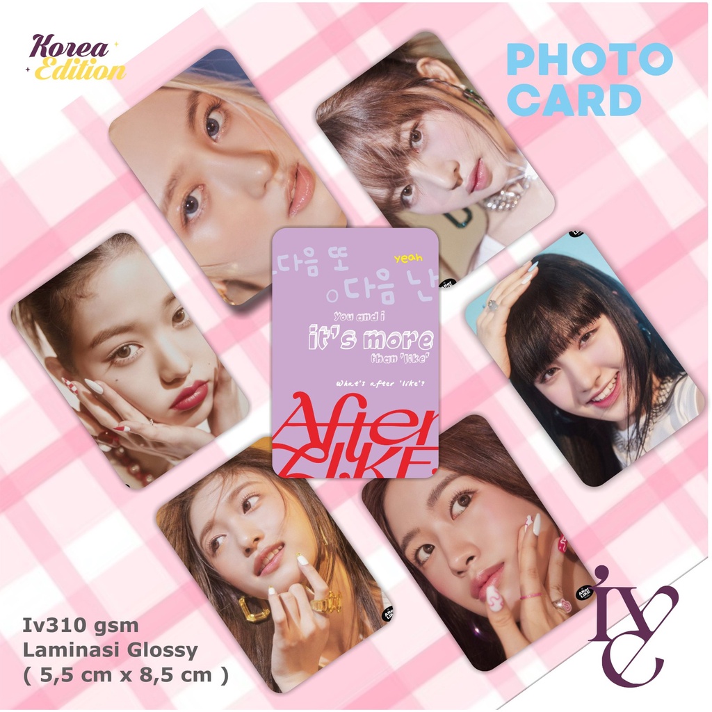 Jual Photocard Premium IVE After Like Unofficial Kpop Wonyoung Yujin Liz Rei Gaeul Leeseo ...