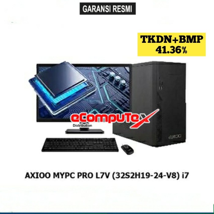 Jual PC DESKTOP AXIOO MYPC PRO L7V (32S2H19-24-V8) i7 32GB 2TB 24"FHD ...