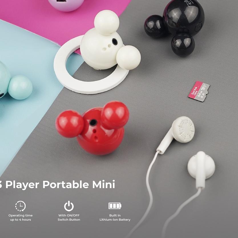 Jual ♥ MP3 Player Mini Mickey Mouse Disney Free Headset | Shopee Indonesia