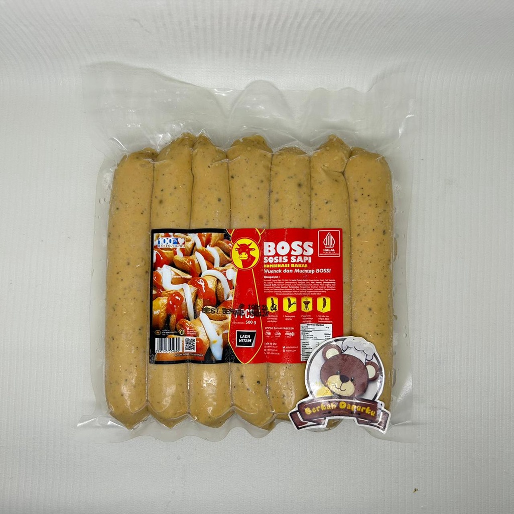 Jual Boss Sosis Bakar Lada Hitam Jumbo 500g Kibif Sosis Bakar ...