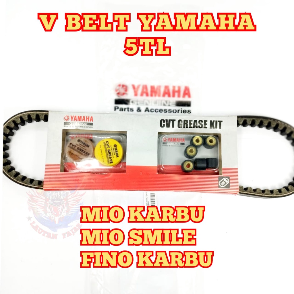 Jual V belt plus roller set Mio karbu Fino Karbu Mio Smile vanbelt assy fanbelt van belt mio ...
