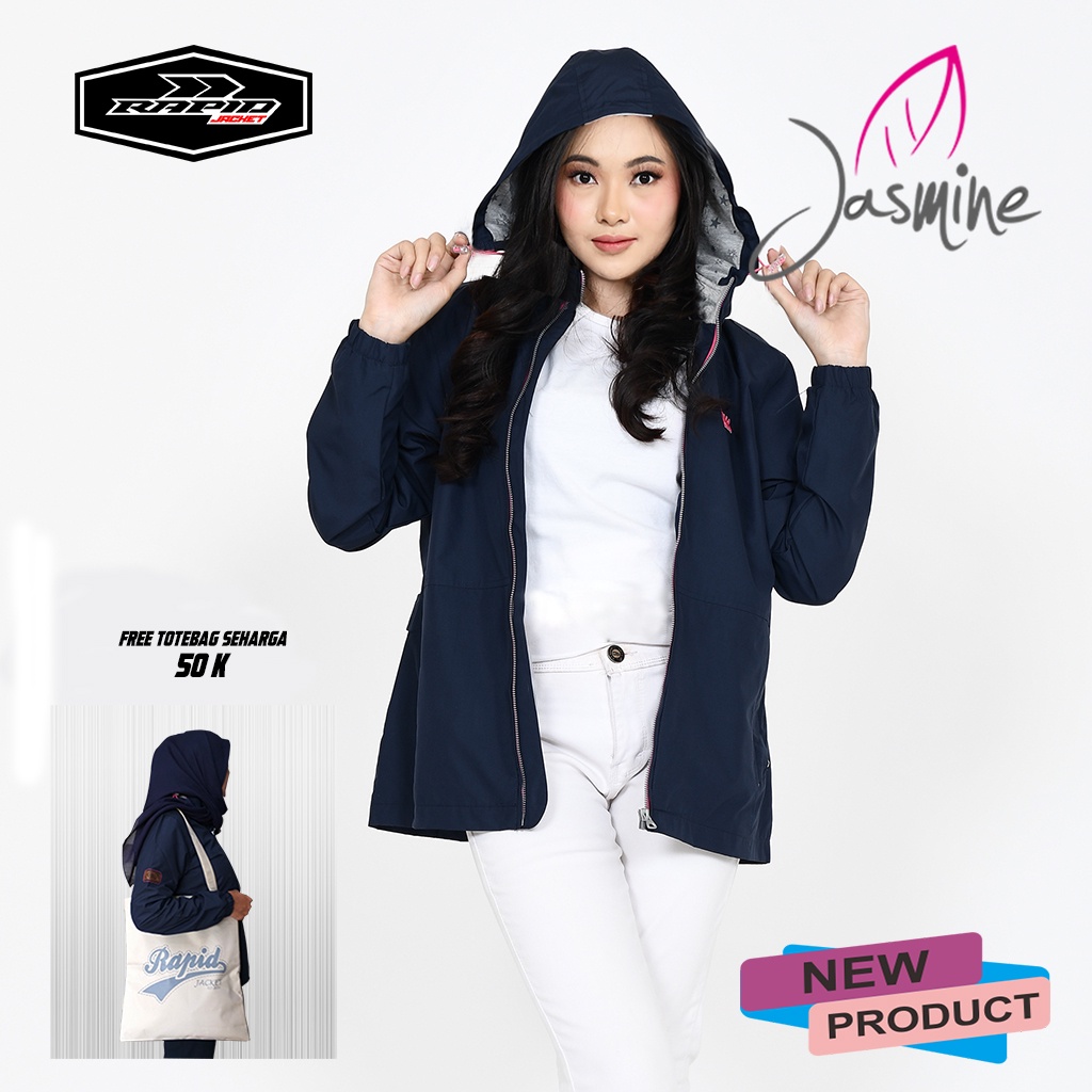 Jual Jaket motor hoodie parasut premium wanita RAPID JASMINE jacket ...