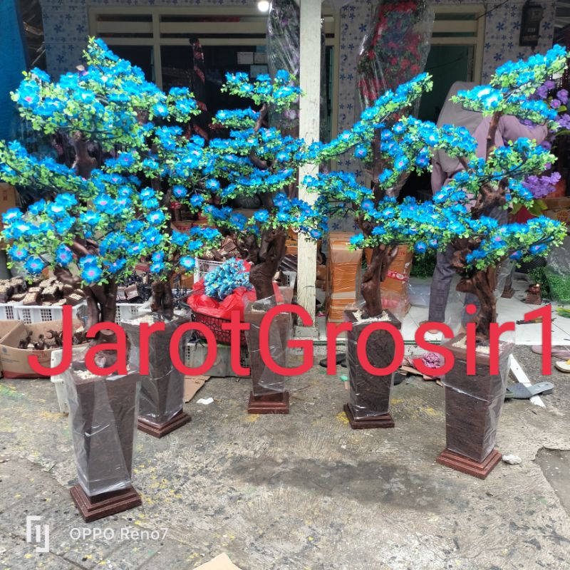 Jual (BUNGA SET POT) TINGGI 140CM JUMBO // POHON HAWAI ARTIFICIAL ...