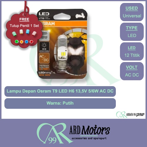 Jual Lampu Utama Depan Motor LED T19 7935CW OSRAM H6 PUTIH AC DC | Shopee Indonesia