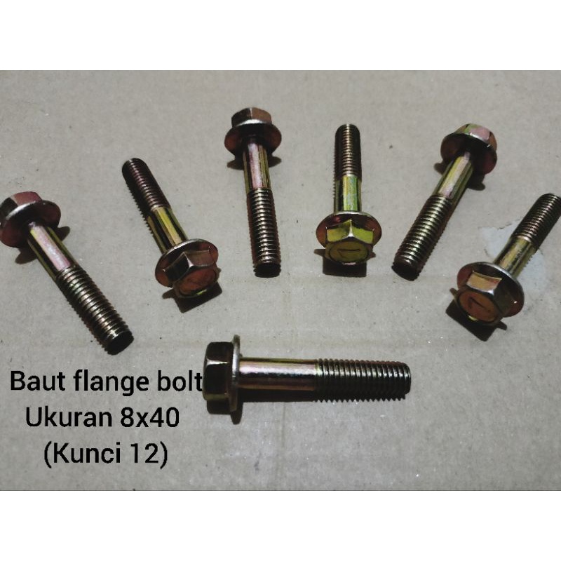 Jual Baut flange bolt ukuran M.8x40 | Shopee Indonesia