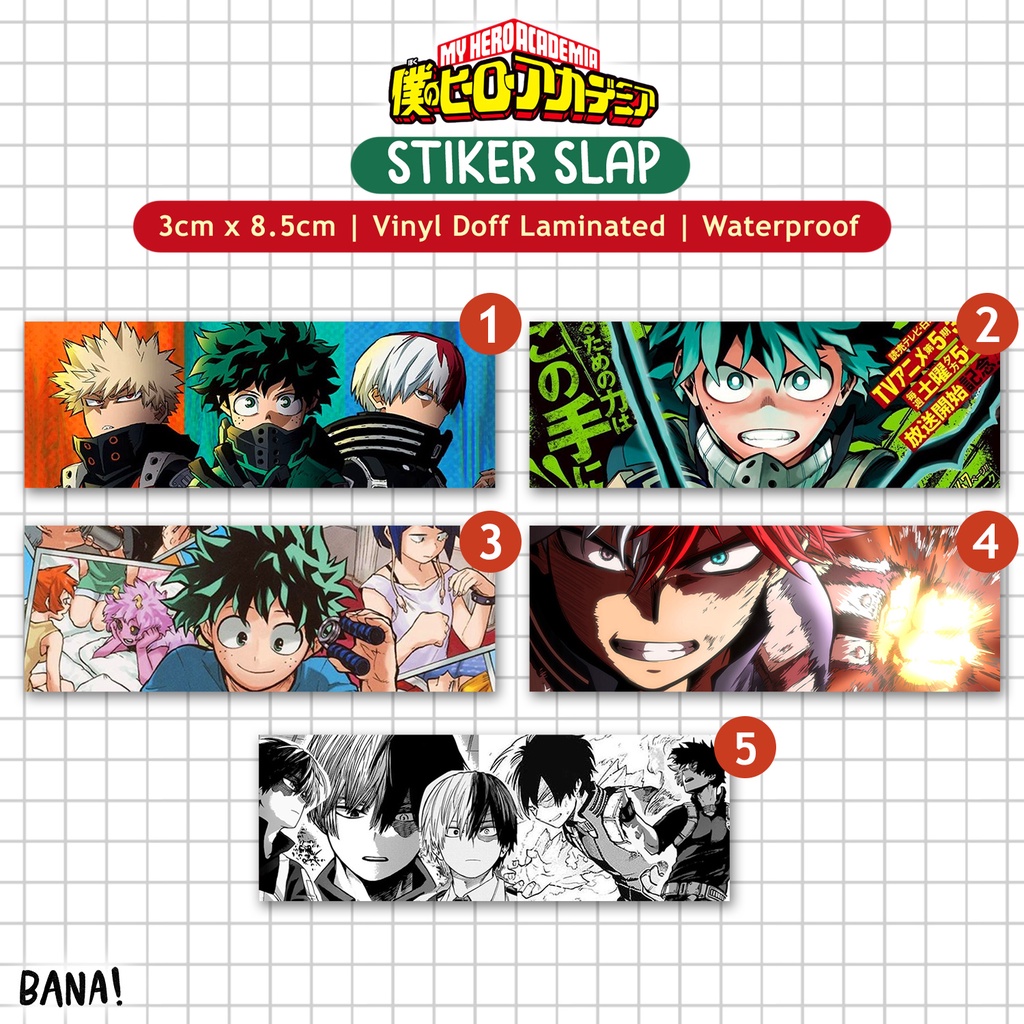 Jual Stiker Slap BOKU NO HERO ACADEMIA Stiker Anime Waterproof | BANA ...