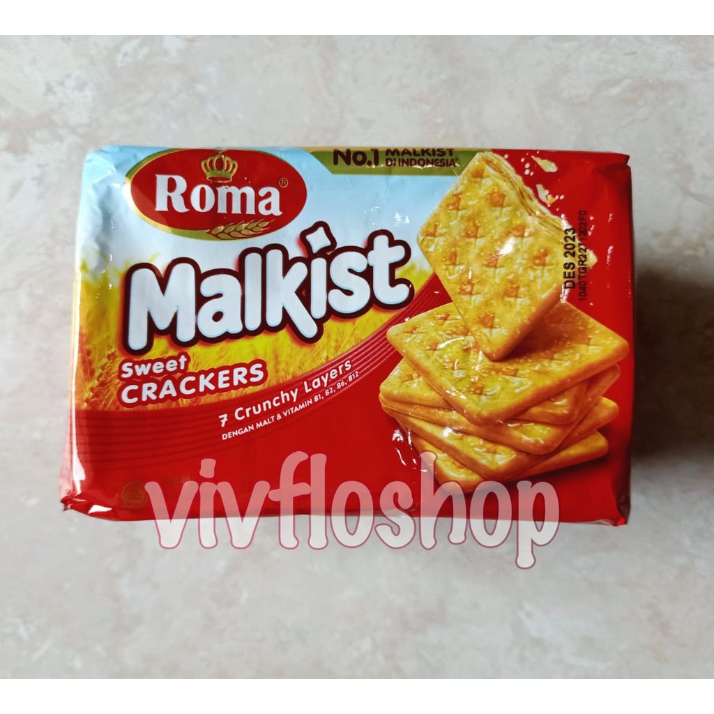 Jual Kardusan & Eceran Biskuit Roma Malkist Crackers Manis (Merah) 105 ...