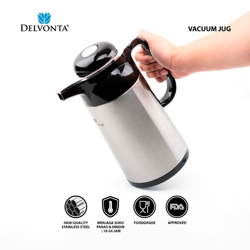 Jual TERMOS AIR PANAS DELVONTA VACUUM JUG 1000ML/1300ML/1600ML/1900ML | Shopee Indonesia