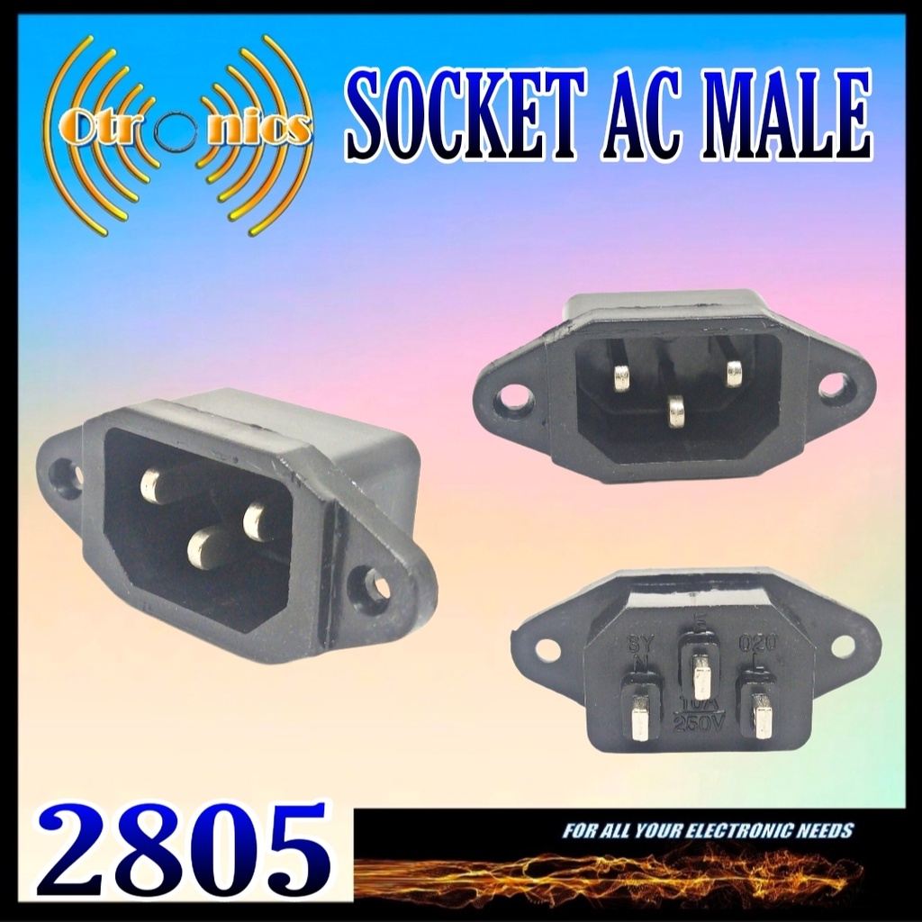 Jual Jack AC komputer Male Female Body / Sasis Male Female AC Computer ...