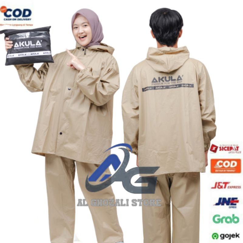 Jual RAINCOAT, JAS HUJAN PRIA WANITA BAHAN PVC ANTI REMBES BY AKULA | Shopee Indonesia