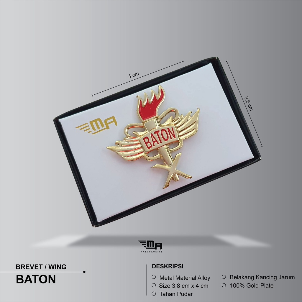 Jual WING BATON PDH BRIVET BREVET PIN BATON | Shopee Indonesia