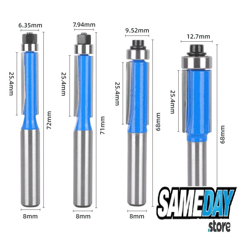 Jual Mata Profil Straight Flush Trimmer Router Bits Top Bearing Tusir ...