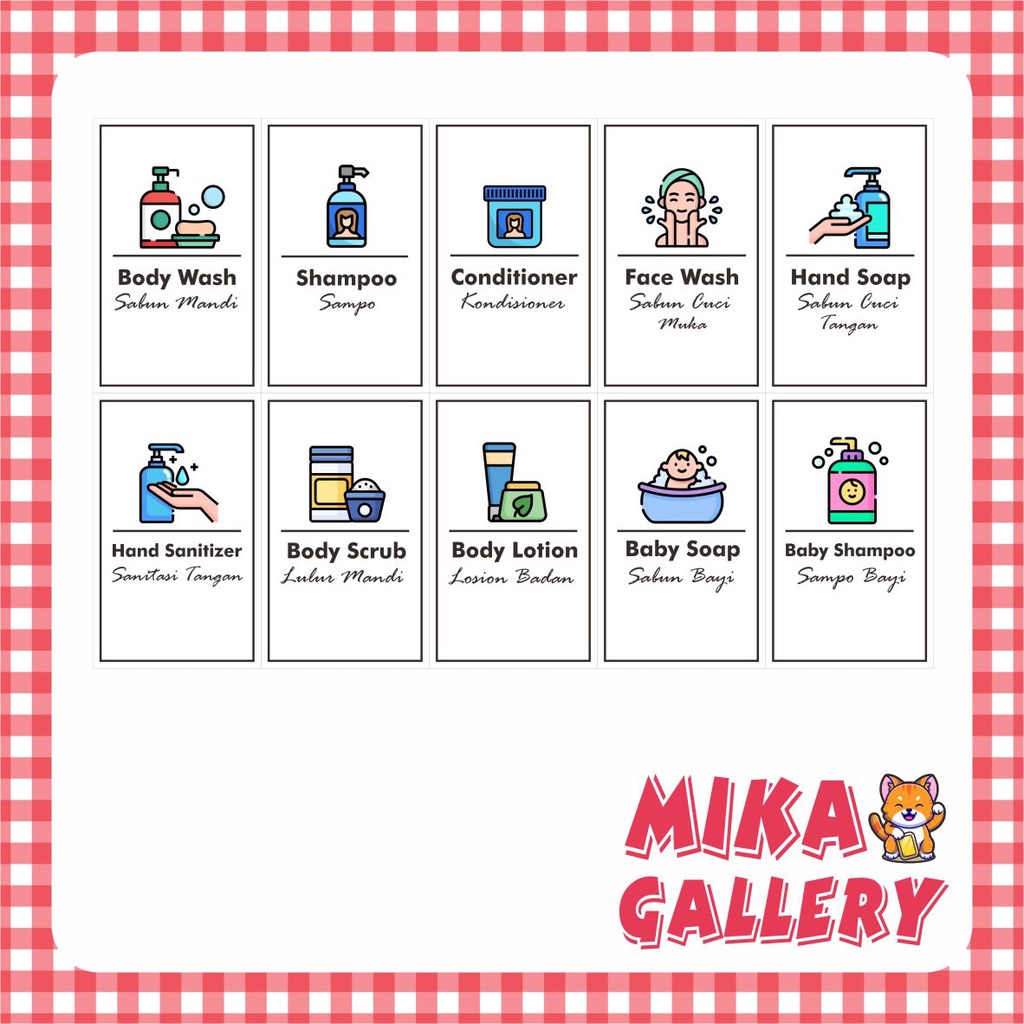 Jual Sticker Label Warna Sabun Laundry Hygiene Stiker Label Toples ...