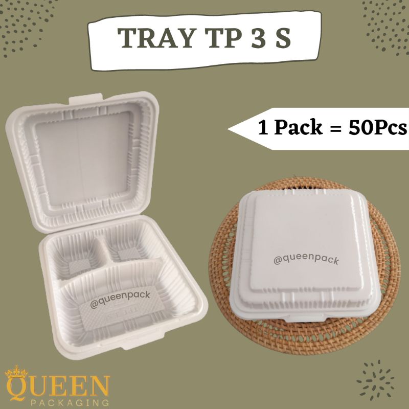 Jual MEAL BOX SEKAT 3 | TRAY TP 3S | MEAL BOX KOTAK MAKANAN | KOTAK ...