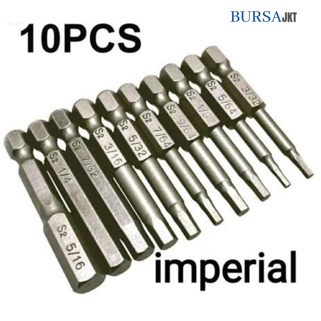 Jual 10IN1 SET MATA OBENG TORX HEXAGONAL HEX SHANK 1/4 INCH MAGNETIC ...