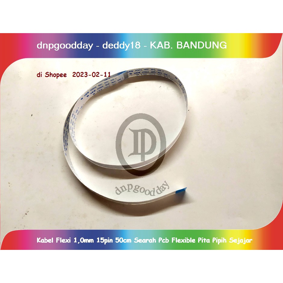 Jual Kabel Flexi 1,0mm 15pin 50cm Searah Pcb Flexible Pita Pipih ...