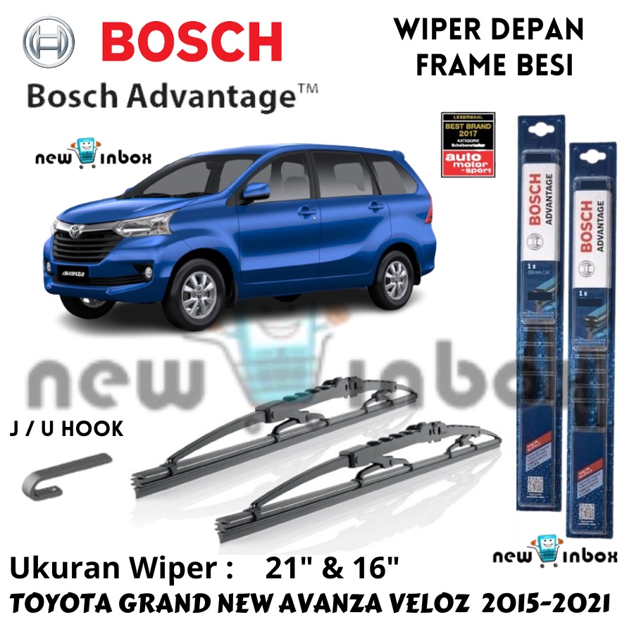 Jual Wiper Depan Mobil TOYOTA GRAND NEW AVANZA Sepasang BOSCH ADVANTAGE 21" & 16" ORIGINAL ...