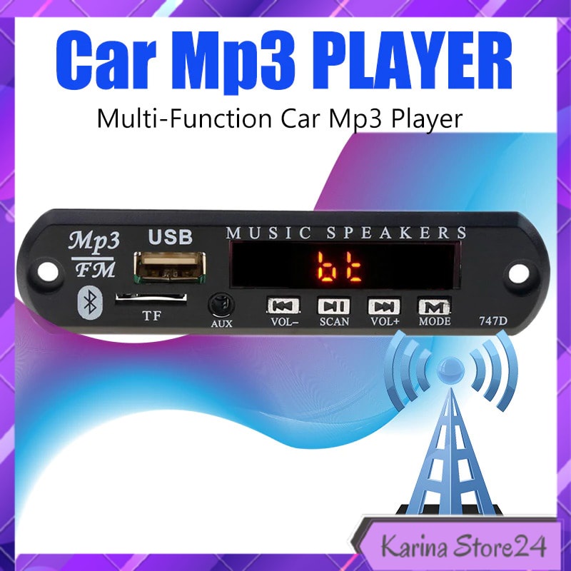 Jual TAPE AUDIO MOBIL MP3 PLAYER BLUETOOTH WIRELESS RECEIVER - 747D ...