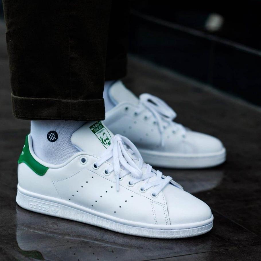 Jual New Sale Sepatu Pria Adidas Stan Smith Putih Hijau Sepatu Sneakers ...