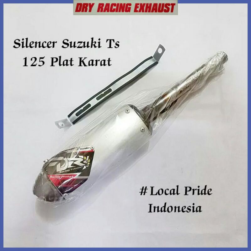 Jual SILENCER KNALPOT SUZUKI TS 125 PLAT KARAT ORIGINAL DRY RACING ...