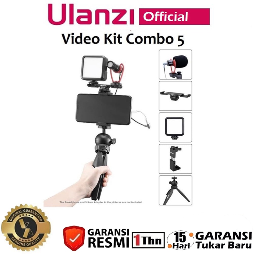 Jual ULANZI Video Kit Combo 5 Paket Vlog buat Vlogging dengan Mic LED Tripod | Shopee Indonesia