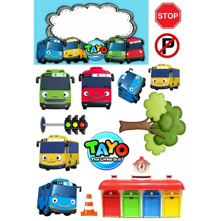 Jual TOPPER TAYO - TOPPER CUSTOM -TOPPER HAPPY BIRTHDAY - TOPPER ULANG ...
