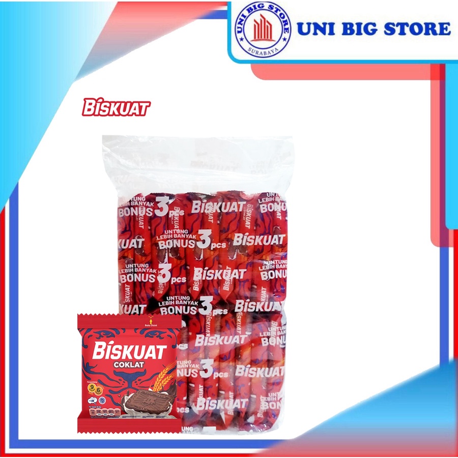 Jual Biskuat Energi Chocolate 15.2 gr x 20 Sachet RENCENG Biskuit ...