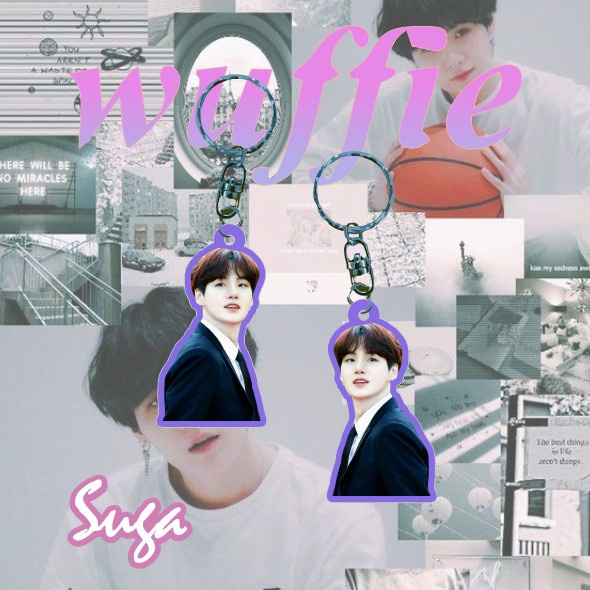 Jual [BUKAN PO] Gantungan Kunci Akrilik SUGA BTS/ Keychain Acrylic SUGA ...