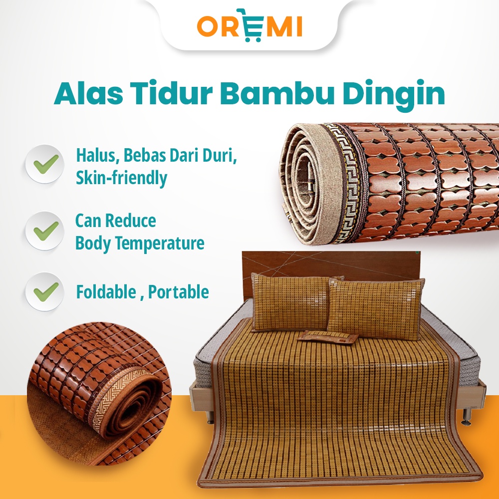 Jual Bamboo Cooling Sleeping Mat / Alas Tidur Bambu Pendingin Suhu ...
