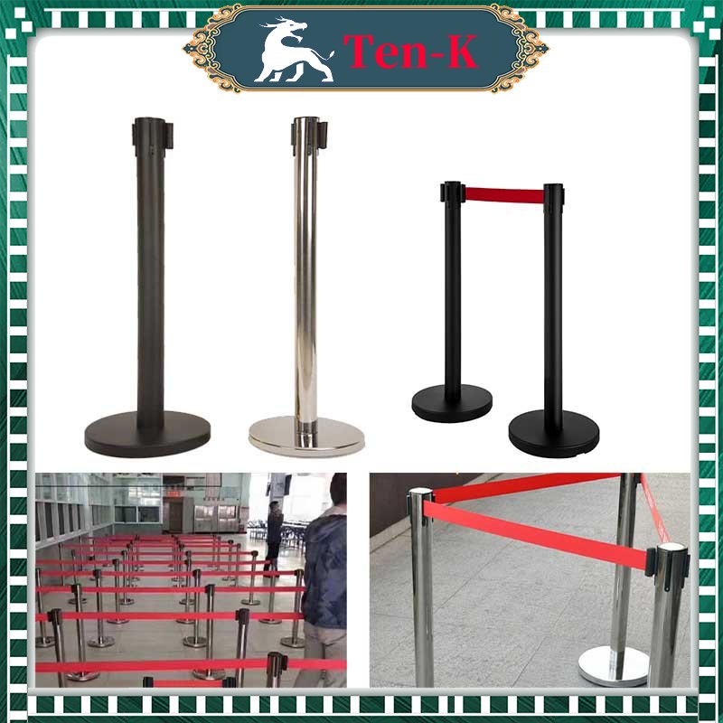 Jual Queue Line Tiang Antrian Standing Barrier Stainless Hitam | Shopee ...