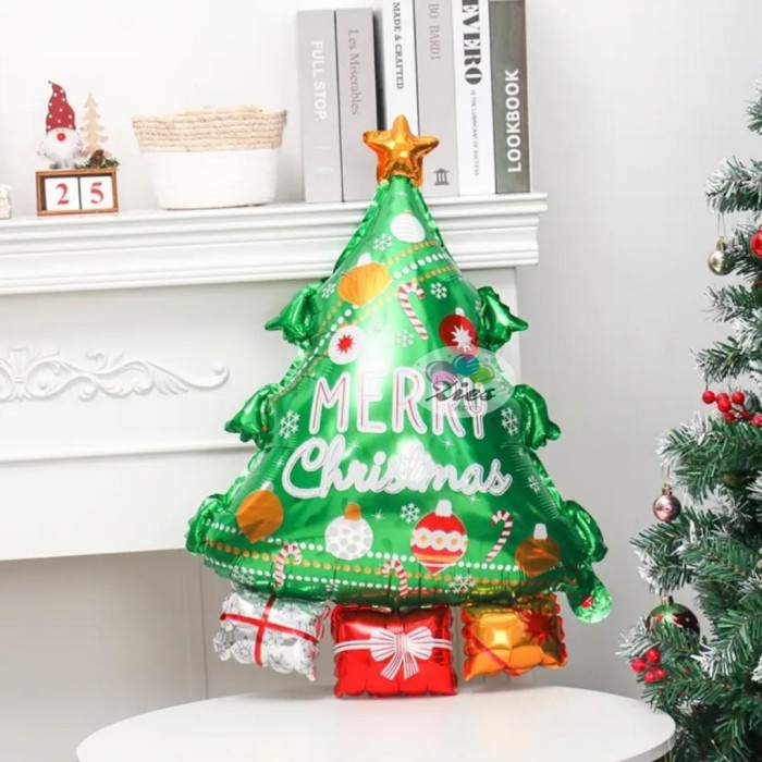 Jual Balon Foil Pohon Natal Bintang Besar / Balon Foil Natal / Balon ...