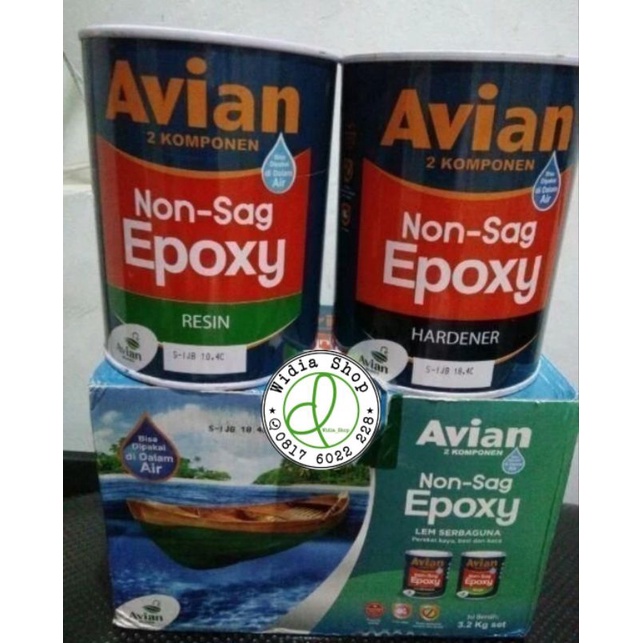 Jual AVIAN 3,2Kg Set Lem EPOXY NON SAG - 2 Component EPOXY Marine Bond ...