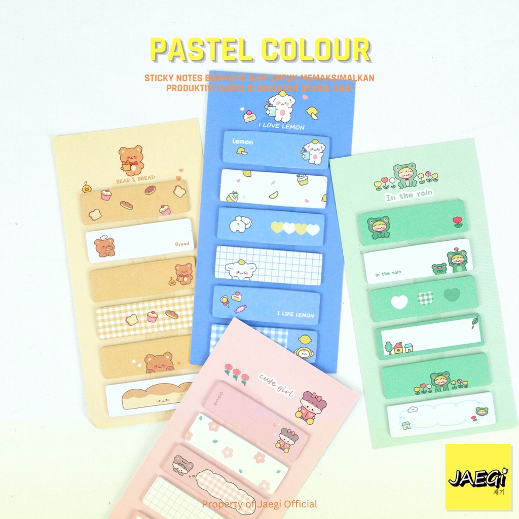 Jual JAEGi - Sticky Notes/Lembaran Pengingat PASTEL COLOUR | Shopee ...