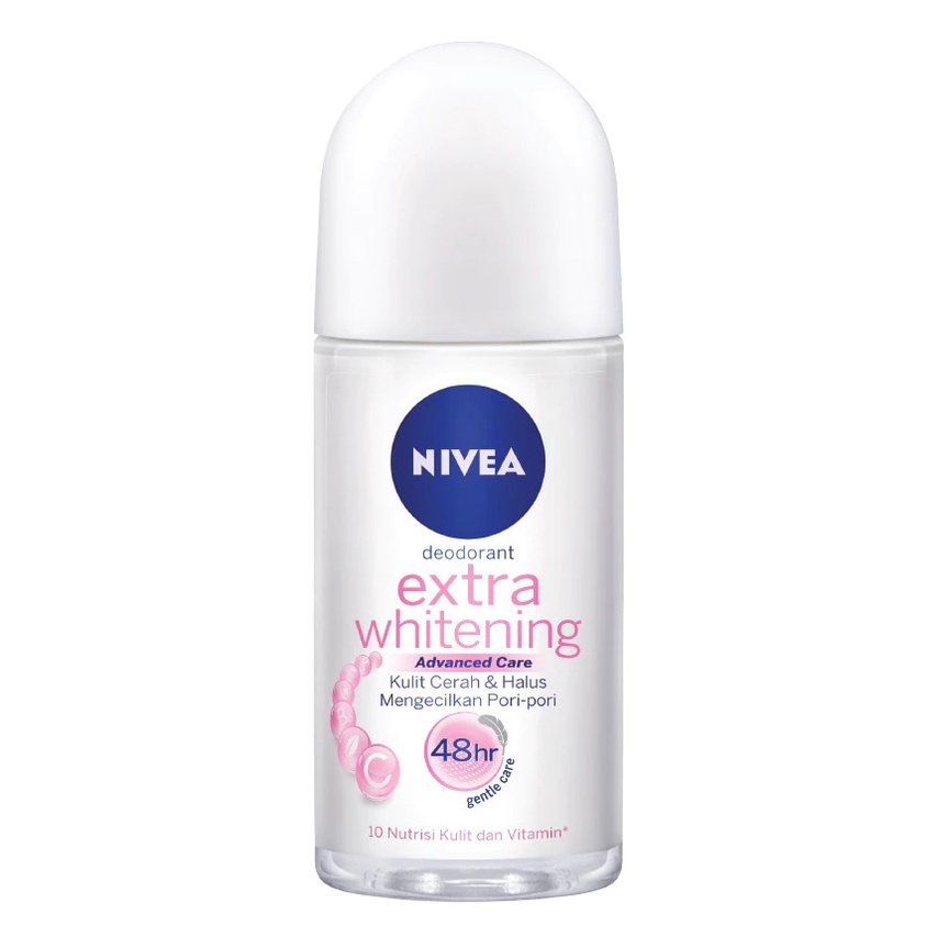 Jual Nivea Deo Extra Whitening Roll On Female 25 ml | Shopee Indonesia