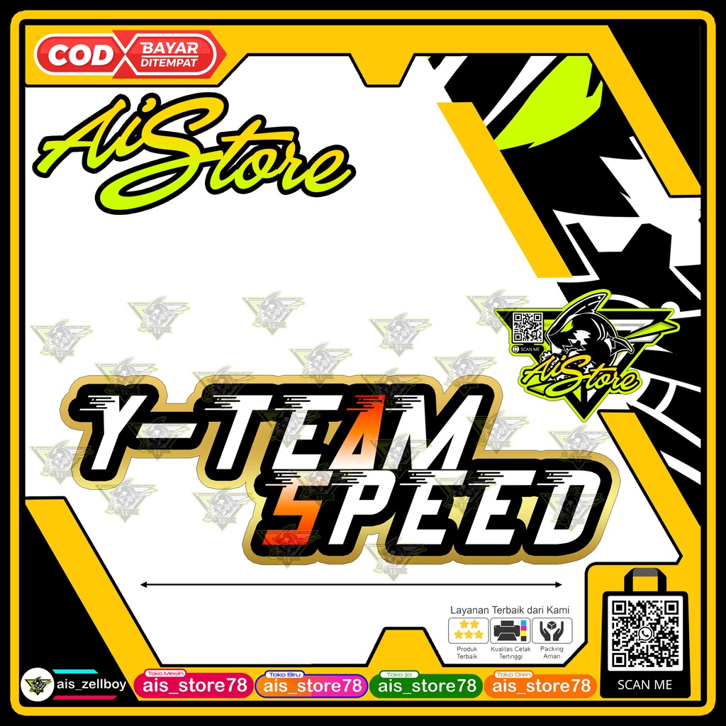 Jual Stiker Y Team Speed | Shopee Indonesia