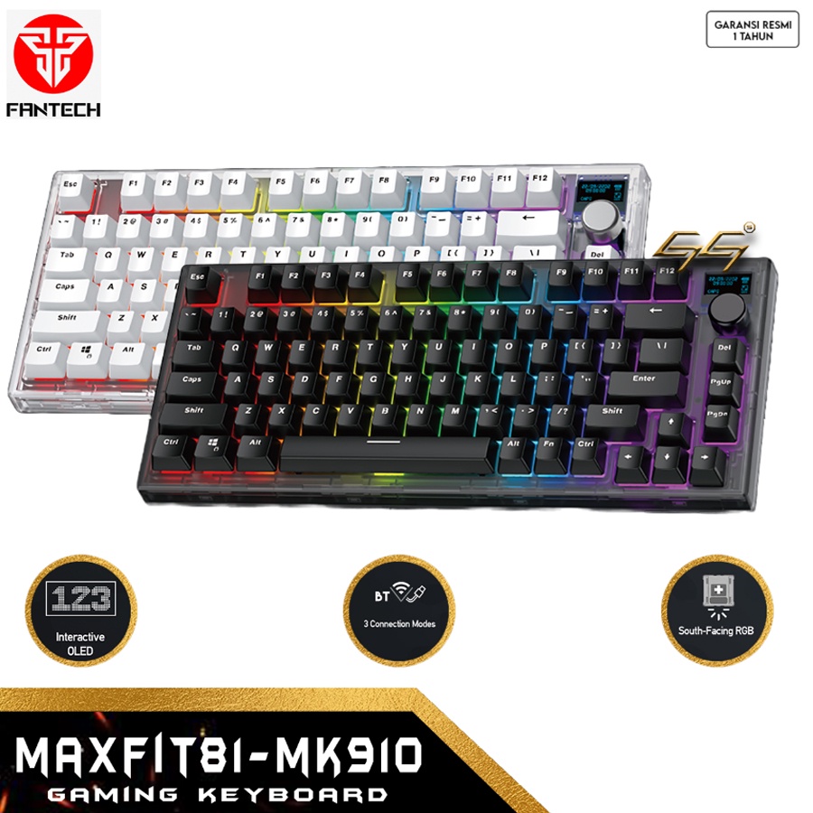 Jual Fantech MAXFIT81 Wireless 75% Mechanical Keyboard Gaming ABS ...