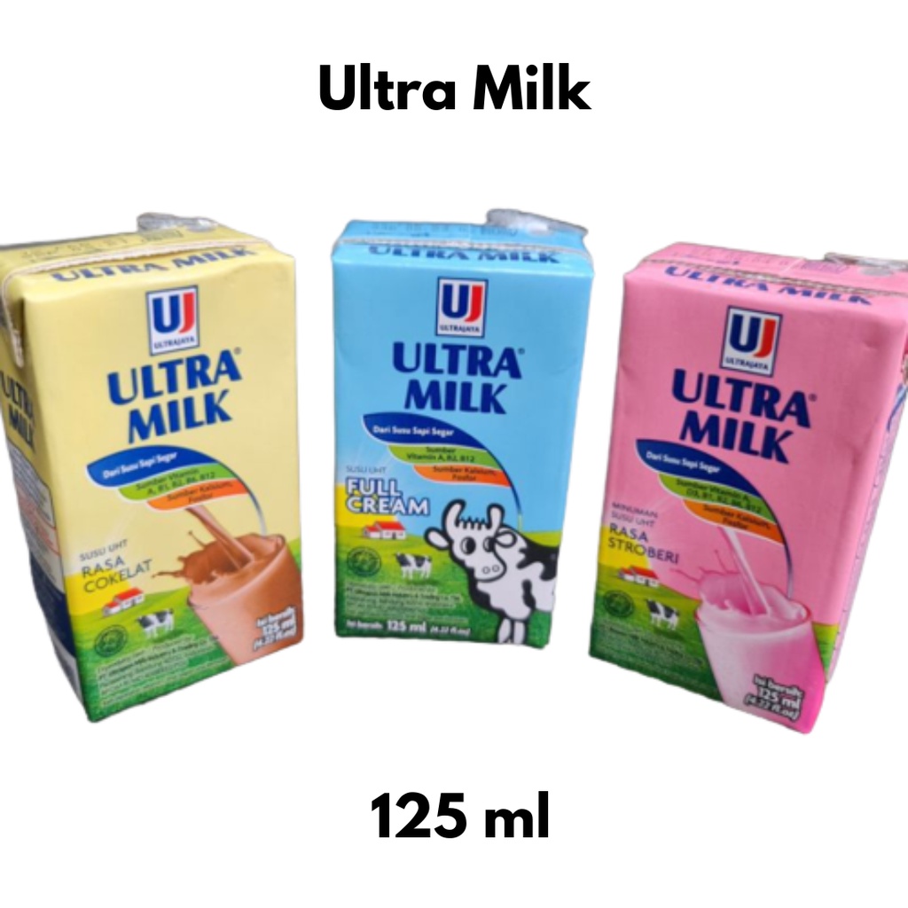 Jual Susu Ultra Milk 125 ml UHT Ultra Jaya Eceran - Harga Grosir | Shopee Indonesia