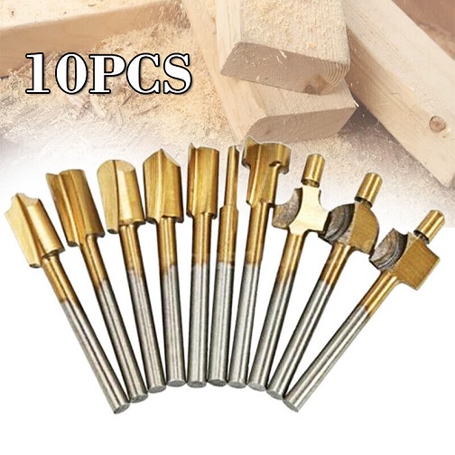 Jual Mata bor Profil Dremel Titanium HSS Router Kikir ukir kayu 3mm 1 ...