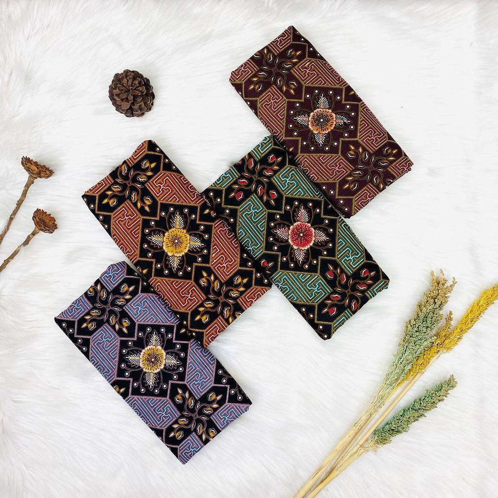 Jual Benang Raja Kain Batik Bahan Katun Bunga Kotak | Shopee Indonesia