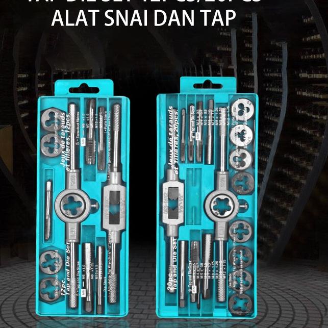 Jual Import Terlaris Tap Die Set 12 20 pcs Alat Snai dan Tap Ulir Dart ...