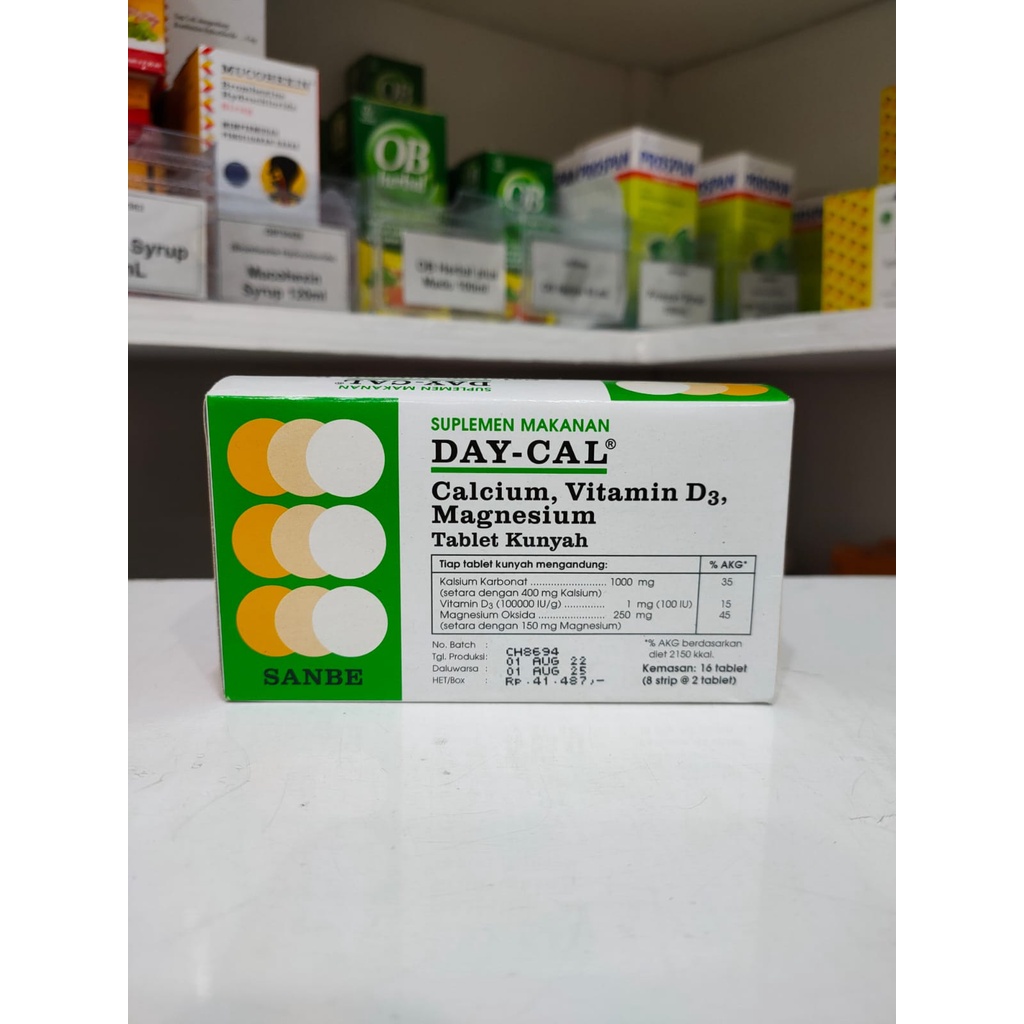 Jual Day-Cal Box Isi 16 Tablet Obat Original Sanbe | Shopee Indonesia