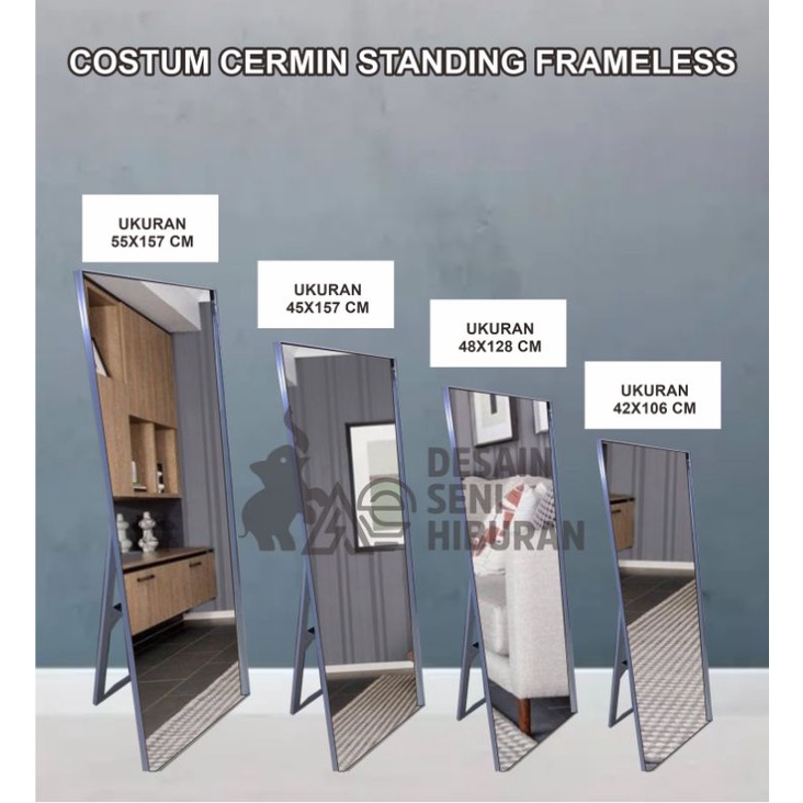Jual cermin/cermin standing/cermin Full body | Shopee Indonesia
