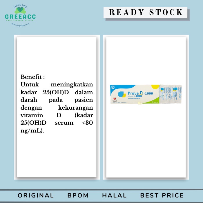 Jual Prove D3-1000 IU 30 Tablet Vitamin D3 25 mcg D asli DANKOS KALBE ...