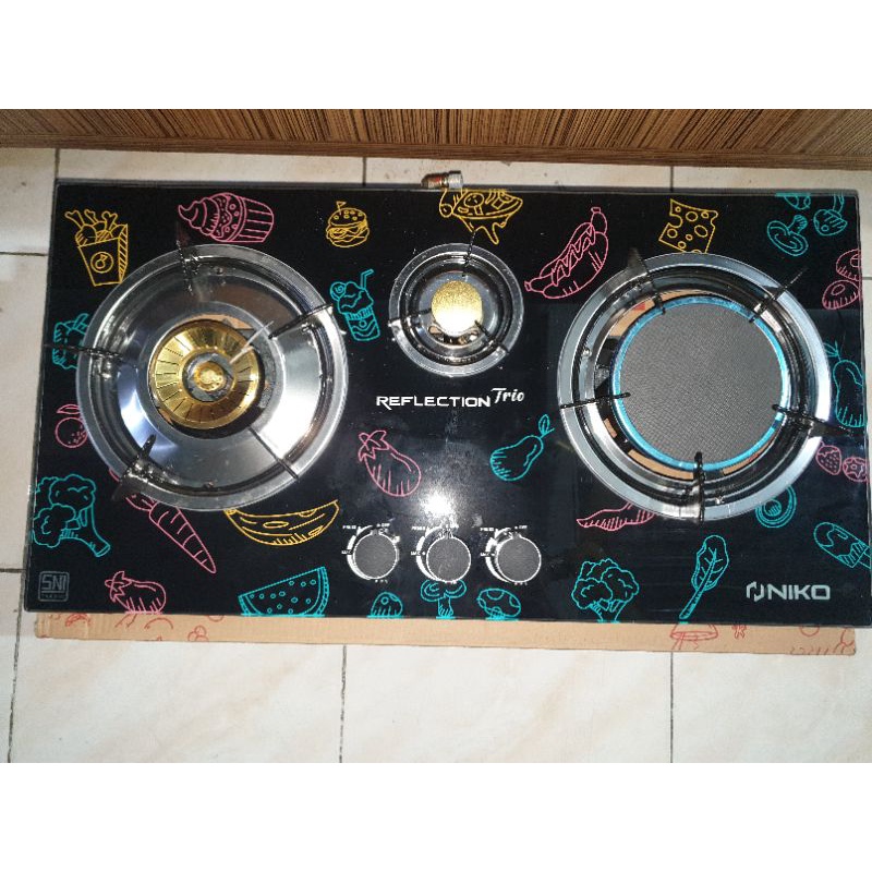 Jual kompor gas niko pro trio reflection mix bara | Shopee Indonesia