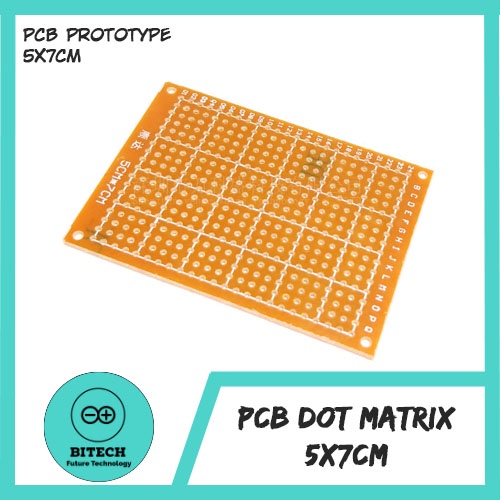 Jual PCB dot Matrix lobang IC Coklat 5x7 5x7cm lubang 5 x 7 cm pitch 2 ...