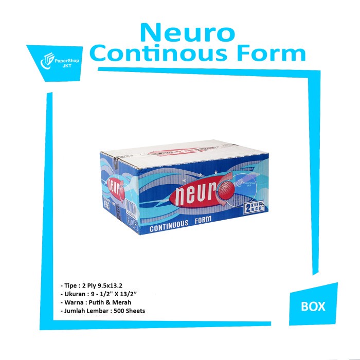 Jual NEURO - Continous Form 2 Ply 9 1/2 x 13/2 ( Folio ) NCR - Box ...