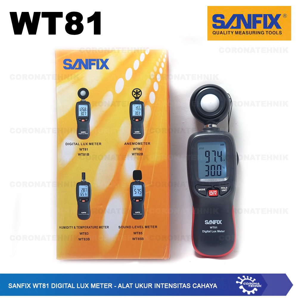 Jual Alat Ukur Intensitas Cahaya - Sanfix WT81 Digital Lux Meter | Shopee Indonesia