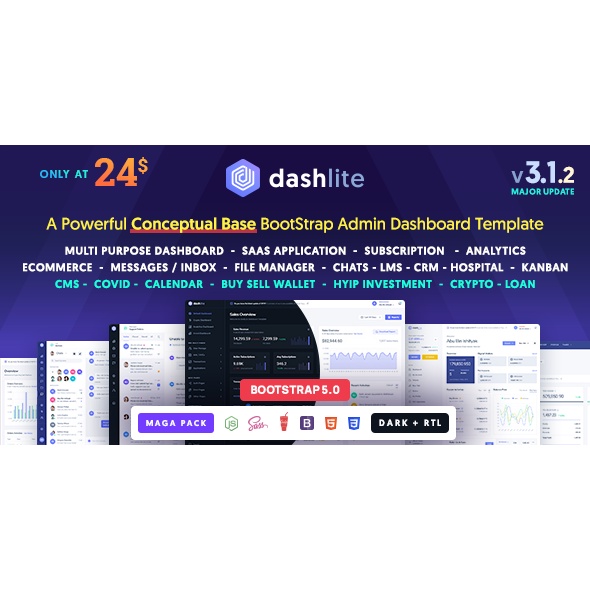 Jual DashLite - Responsive Admin Dashboard Template | Shopee Indonesia