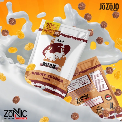 Jual LIQUID MIRU RABBIT CRUNCH MILK 120ML 60ML | Shopee Indonesia