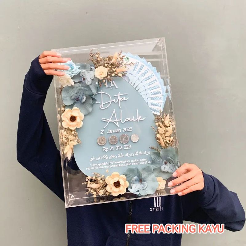 Jual MAHAR PERNIKAHAN ANGGREK FULL AKRILIK TETES KIPAS 30X40 PREMIUM ...